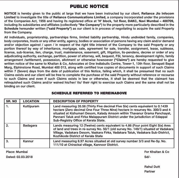 Public Notice Schedule Referred To Hereinabove Ad - Advert Gallery