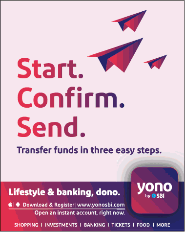 Yono By Sbi Start Confirm Send Transfer Funds In Three Easy Steps Ad ...