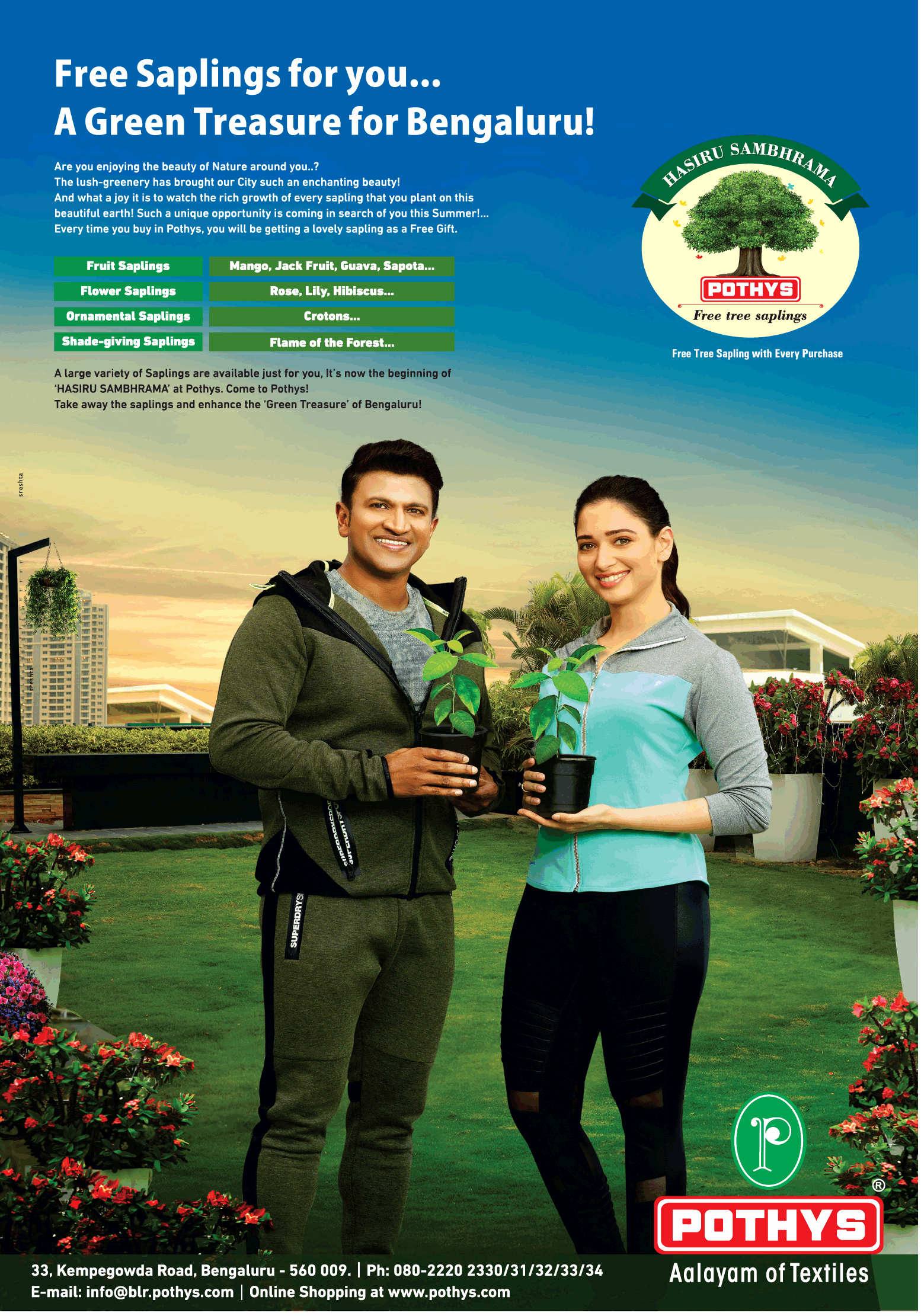 Pothys Aalayam Of Textiles A Green Treasure Of Bengaluru Ad - Advert ...