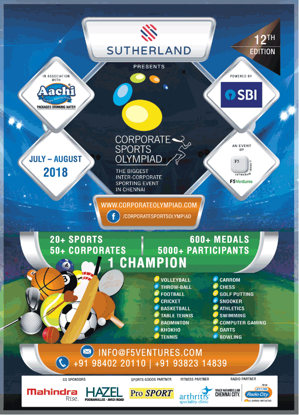 Sutherland Corporate Sports Olympiad The Biggest Inter Corporate Sports ...